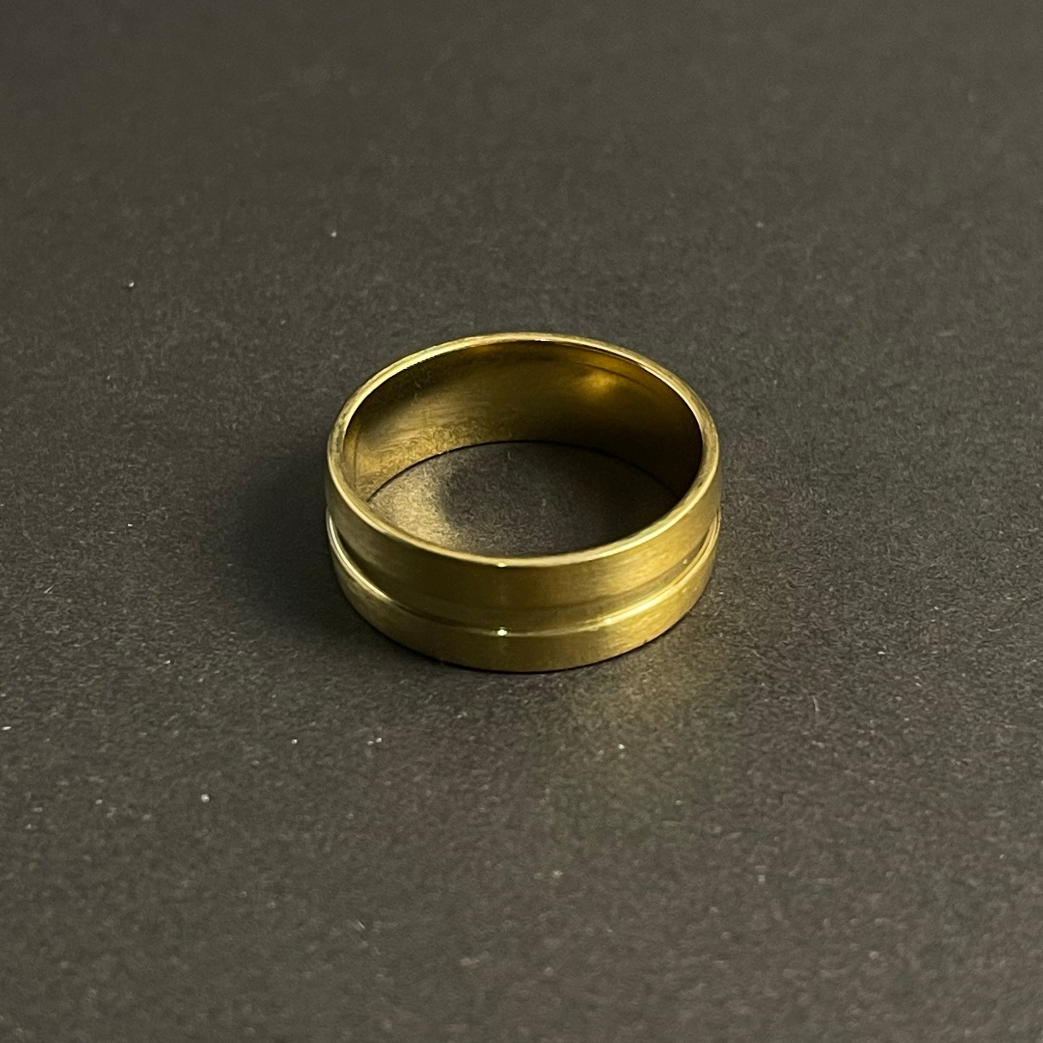 8mm Golden Titanium Wedding Ring For Men | Rings For Men In Pakistan ...