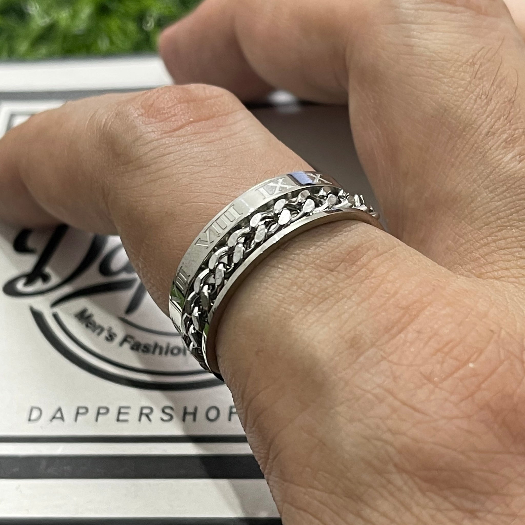 Buy Rotateable Spinner Silver Ring | Rings For Men Women Online ...